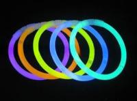 China PE Fluorescent Glow Stick Bracelets 8 inch 100pcs per Tube for Halloween Party Events for sale