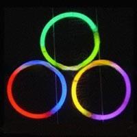 China PE Fluorescent Glow Stick Bracelets 8 inch 100pcs per Tube for Halloween Party Events for sale