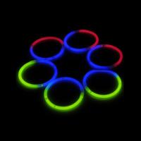 China 8 Inch Glow Sticks Bulk Pack 100pcs Non Toxic Party Bracelets Necklaces for Events for sale