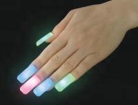 China Glow Finger Nail 2.2x1.1cm PE Glow Nail 6-8 Hours Light Time for Halloween Festival Party Favor Supply for sale