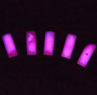 China Glow Finger Nail 2.2x1.1cm PE Glow Nail 6-8 Hours Light Time for Halloween Festival Party Favor Supply for sale