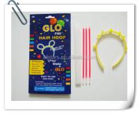 China PE Fluorescent Glow Stick Hairband Assorted Colors 5x200mm Party Favors for sale