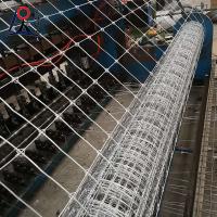 China Galvanised Grassland Farm Fence Square Hole Metal Guard Field Fence for sale