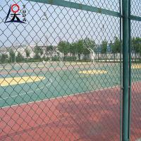 China Green Pvc Coated Vinyl Chain Link Fence 6ft 8ft Diamond Cyclone Wire Fencing Roll for sale