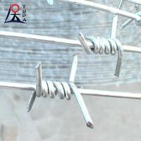 China BWG16 Barbed Iron Wire Price Per Roll 14 Gauge Hot Dipped Galvanized Barb Wire Roll for sale