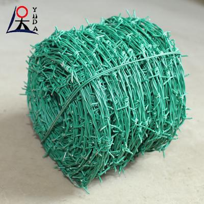 China Galvanized Barbed Wire with PVC Coating for Security Fencing for sale