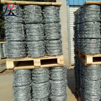 China 14 Gauge PVC Coated Barbed Wire Galvanized Decorative Barbed Wire Roll for sale