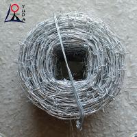 China 14 Gauge PVC Coated Barbed Wire Galvanized Decorative Barbed Wire Roll for sale