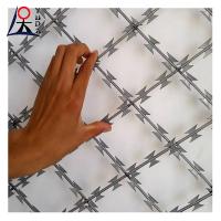 China Razor Blade Wire Mesh Roll BTO-22 Security Razor Barbed Wire Mesh for sale