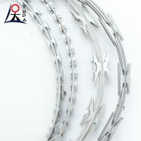 China Hot Dip Galvanized Straight Line Razor Barbed Wire Mesh Fence for sale