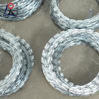 China Anti Climbing Fence Protective Wire Hot Dipped Galvanized Razor Barbed Wire for sale