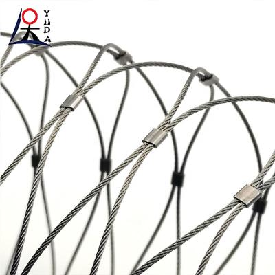China Stainless Steel Wire Rope Net For Welding Building Metal Decorative Protection Net Security Slope Protection Network for sale