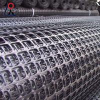 China Polyester Biaxial Geogrid Road Construction Geogrid Fiber Mesh Geogrid for sale