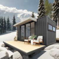 China Log 20ft Eco-Friendly Flat Pack Container House Prefabricated Sustainable Construction Steel Structure Resilient Rain Wind Snow Shop for sale