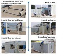 China Modern Design Flat Pack Foldable Portable House Container for Prefabricated Tiny House Shops and Offices 20ft or 40ft for sale