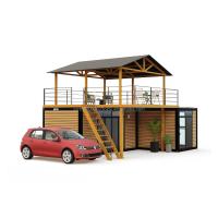 China Intelligent Modular Prefabricated Tiny House Customized Color Flat Pack Wooden Houses with Galvanized Steel Square Tubes for sale