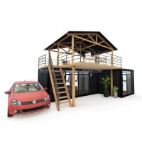 China Intelligent Modular Prefabricated Tiny House Customized Color Flat Pack Wooden Houses with Galvanized Steel Square Tubes for sale