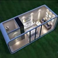 China Galvanized Steel Square Tubes Customizable Space Capsule House for Large Space and Moveable Prefabricated Apple House for sale