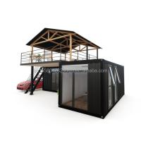 China Intelligent Modular Prefabricated Tiny House Customized Color Flat Pack Wooden Houses with Galvanized Steel Square Tubes for sale