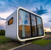 China Galvanized Steel Square Tubes Customizable Space Capsule House for Large Space and Moveable Prefabricated Apple House for sale