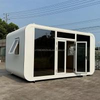 China Galvanized Steel Square Tubes Customizable Space Capsule House for Large Space and Moveable Prefabricated Apple House for sale
