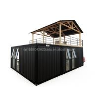 China Log Design Green House Container with Intelligent Modular Prefabricated Tiny House and Alluminum Alloy Window Material for sale