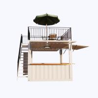 China 10 ft 20 ft Mobile Containers Galvanized Steel Square Tubes for Supermarket Customized Mobile Store Pop-Up Coffee Bar for sale