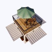 China 10 ft 20 ft Mobile Containers Galvanized Steel Square Tubes for Supermarket Customized Mobile Store Pop-Up Coffee Bar for sale