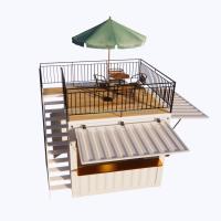 China 10 ft 20 ft Mobile Containers Galvanized Steel Square Tubes for Supermarket Customized Mobile Store Pop-Up Coffee Bar for sale