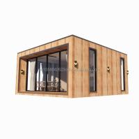 China Fast Construction Prefab Container House with Galvanized Steel Square Tubes and 50/75/100mm Wave Sandwich Panel for sale