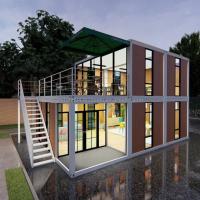 China Mini Homes Tiny Houses Container Houses for Office Showroom and Restaurant in Pakistan Sandwich Panel 20ft Prefab Homes for sale