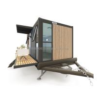 China 20ft or 40ft Fully Equipped Container House on Wheels with Modern Design and Sandwich Panel Material for sale