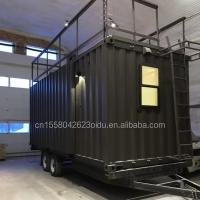 China Modern Design Customized Color Steel Fabricated Fast Install Prefab Modular Homes on Wheels for Mobile Camping Trailer for sale