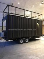 China Modern Design Customized Color Steel Fabricated Fast Install Prefab Modular Homes on Wheels for Mobile Camping Trailer for sale