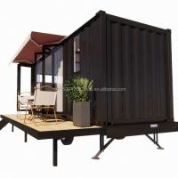 China Modern Mini Mobile Tiny Trailer Container House with Steel Frame Galvanized Steel Bending and Sandwich Panel Material Wheels for sale