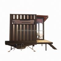 China Modern Mini Mobile Tiny Trailer Container House with Steel Frame Galvanized Steel Bending and Sandwich Panel Material Wheels for sale