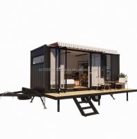 China Modern Mini Mobile Tiny Trailer Container House with Steel Frame Galvanized Steel Bending and Sandwich Panel Material Wheels for sale