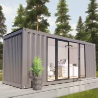 China 50/75/100mm Wave Sandwich Panel Wall Modern 20ft 40ft Steel Container Houses Flat Pack Prefabricated House for Office for sale