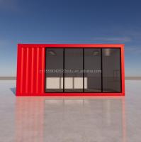 China 50/75/100mm Wave Sandwich Panel Wall Modern 20ft 40ft Steel Container Houses Flat Pack Prefabricated House for Office for sale
