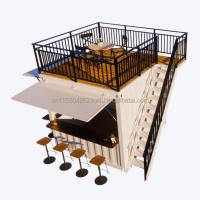 China Custom Mobile Store 10ft and 20ft Movable Shipping Container Coffee Shops Main Structure Galvanized Steel Square Tubes for sale