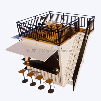 China Custom Mobile Store 10ft and 20ft Movable Shipping Container Coffee Shops Main Structure Galvanized Steel Square Tubes for sale