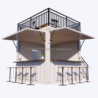 China Custom Mobile Store 10ft and 20ft Movable Shipping Container Coffee Shops Main Structure Galvanized Steel Square Tubes for sale