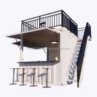 China Custom Mobile Store 10ft and 20ft Movable Shipping Container Coffee Shops Main Structure Galvanized Steel Square Tubes for sale