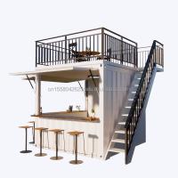 China Custom Mobile Store 10ft and 20ft Movable Shipping Container Coffee Shops Main Structure Galvanized Steel Square Tubes for sale