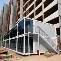 China Galvanized Steel Square Tubes Main Structure Customized Color 20ft Container House Prefabricated Temporary Office/Shop/Villa for sale