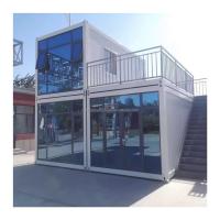 China Galvanized Steel Square Tubes Main Structure Customized Color 20ft Container House Prefabricated Temporary Office/Shop/Villa for sale