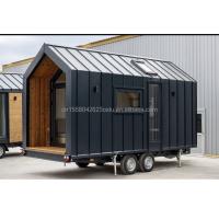 China Modern Design Tiny House on Wheels Steel Material Outdoor Camping Garden Building Kit with 50/75/100mm Wave Sandwich Panel for sale