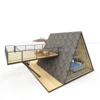 China Galvanized Steel Square Tubes Deluxe Small Wooden House Triangle Modular Prefabricated House for Your Requirements for sale