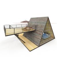 China Galvanized Steel Square Tubes Deluxe Small Wooden House Triangle Modular Prefabricated House for Your Requirements for sale