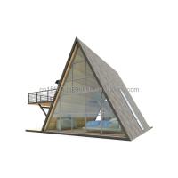 China Galvanized Steel Square Tubes Deluxe Small Wooden House Triangle Modular Prefabricated House for Your Requirements for sale